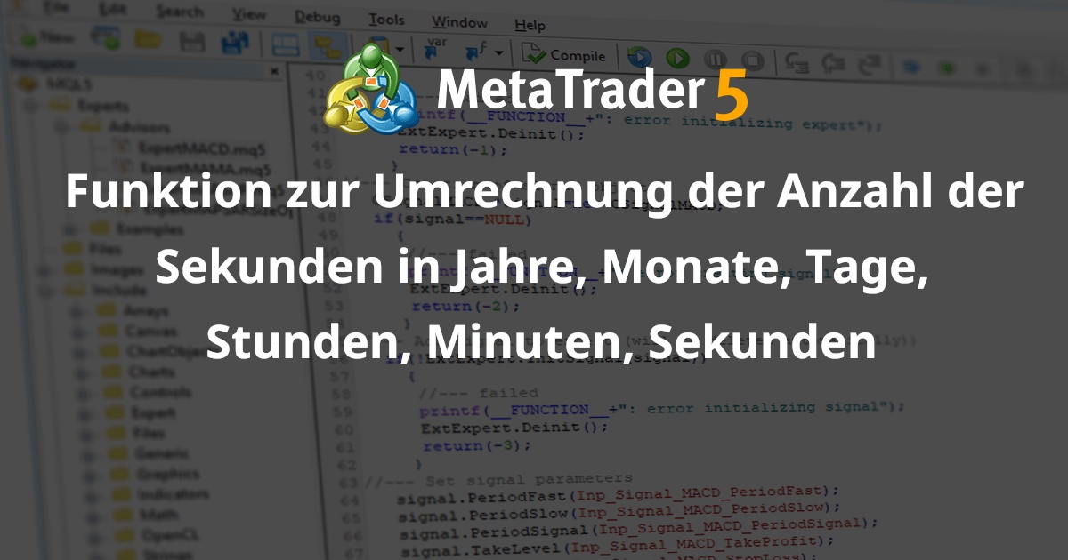 Das Skript 'Funktion zur Umrechnung der Anzahl der Sekunden in Jahre ...