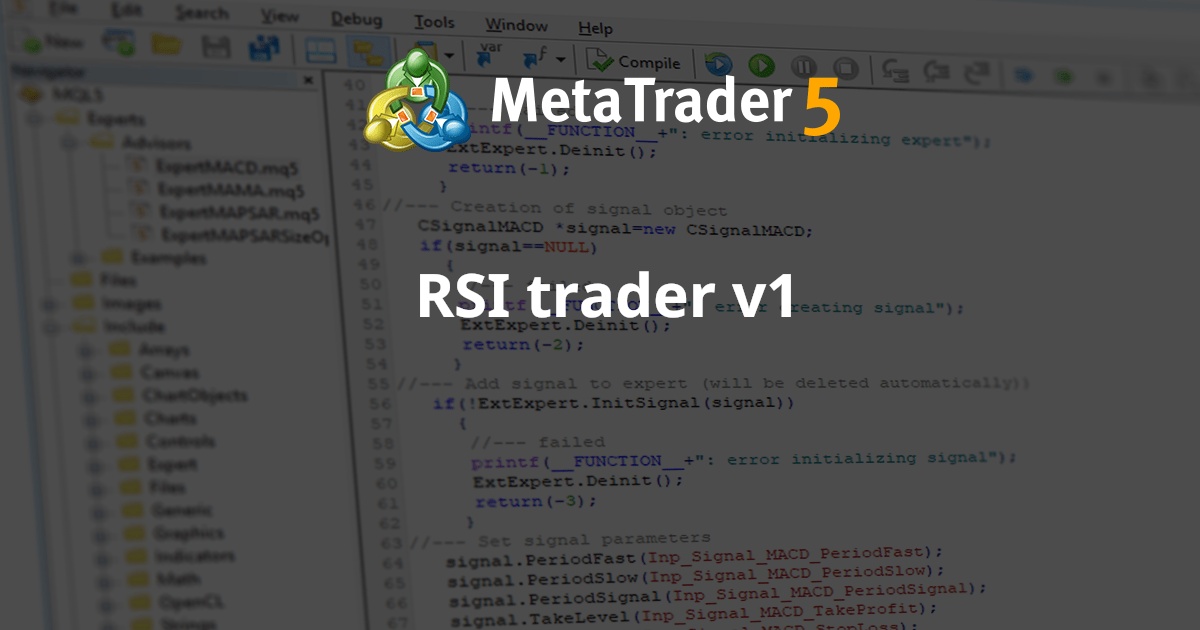 Free download of the 'RSI trader v1' expert by 'FxAutomatedcom' for MetaTrader 4 in the MQL5 ...