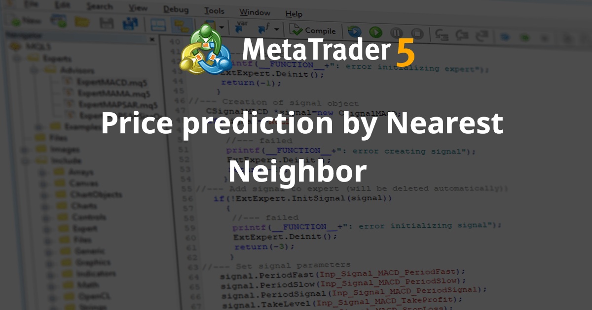 Free download of the 'Price prediction by Nearest Neighbor' indicator by 'gpwr' for MetaTrader 5 ...