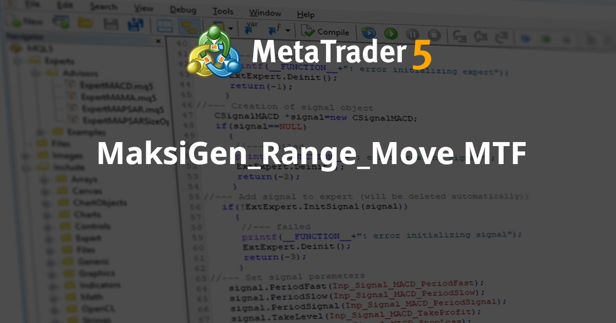 Free download of the 'MaksiGen_Range_Move MTF' indicator by 'newdigital' for MetaTrader 5 in the ...