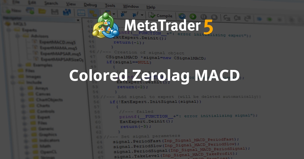 Free download of the 'Colored Zerolag MACD' indicator by 'farzin.sb' for MetaTrader 5 in the ...