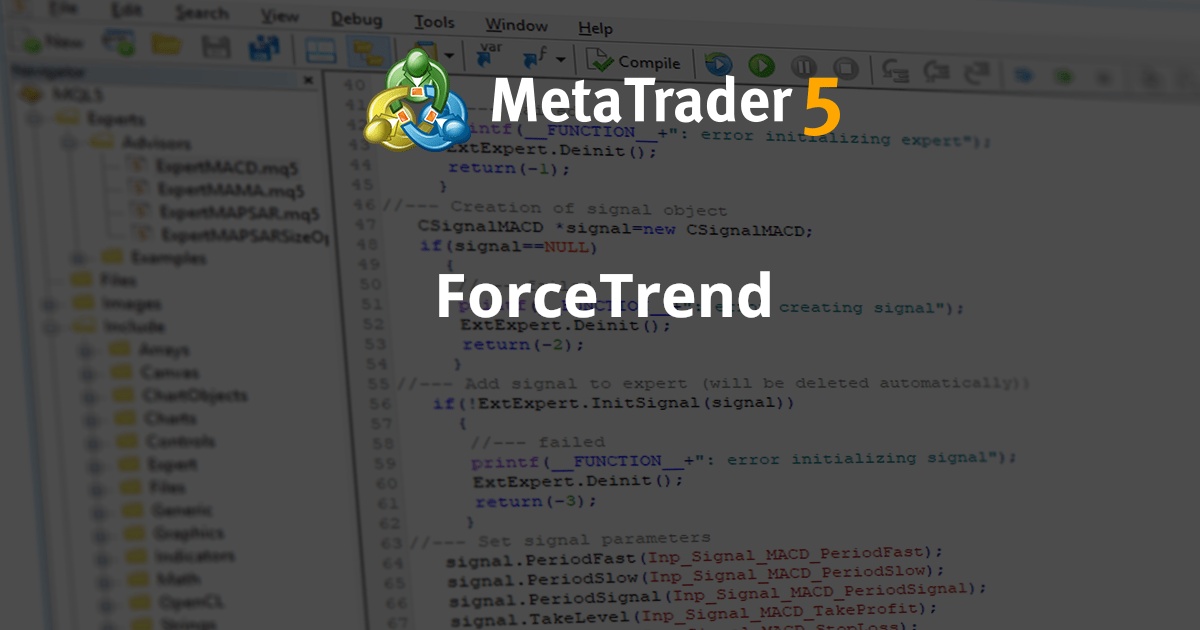 Free download of the 'ForceTrend' indicator by 'GODZILLA' for MetaTrader 5 in the MQL5 Code Base ...