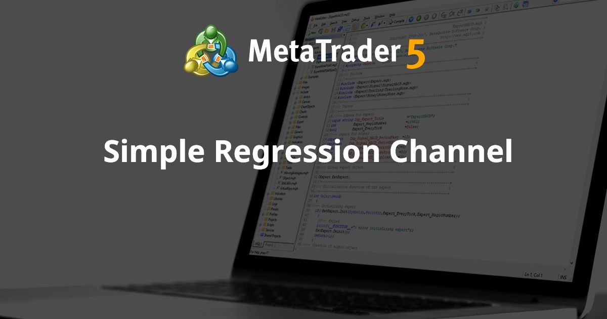 Free download of the 'Simple Regression Channel' indicator by 'Hairi' for MetaTrader 4 in the ...