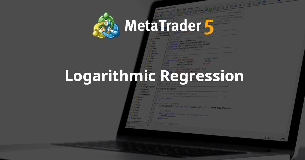 Free download of the 'Logarithmic Regression' indicator by 'Scriptor' for MetaTrader 5 in the ...