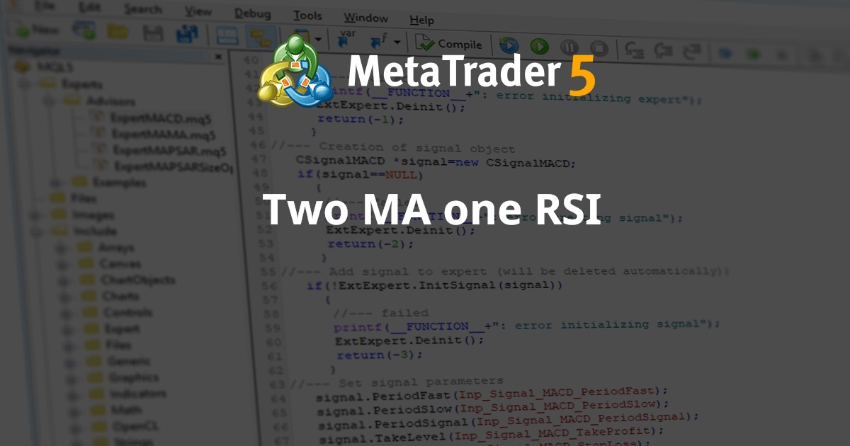 Free download of the 'Two MA one RSI' expert by 'barabashkakvn' for MetaTrader 5 in the MQL5 ...