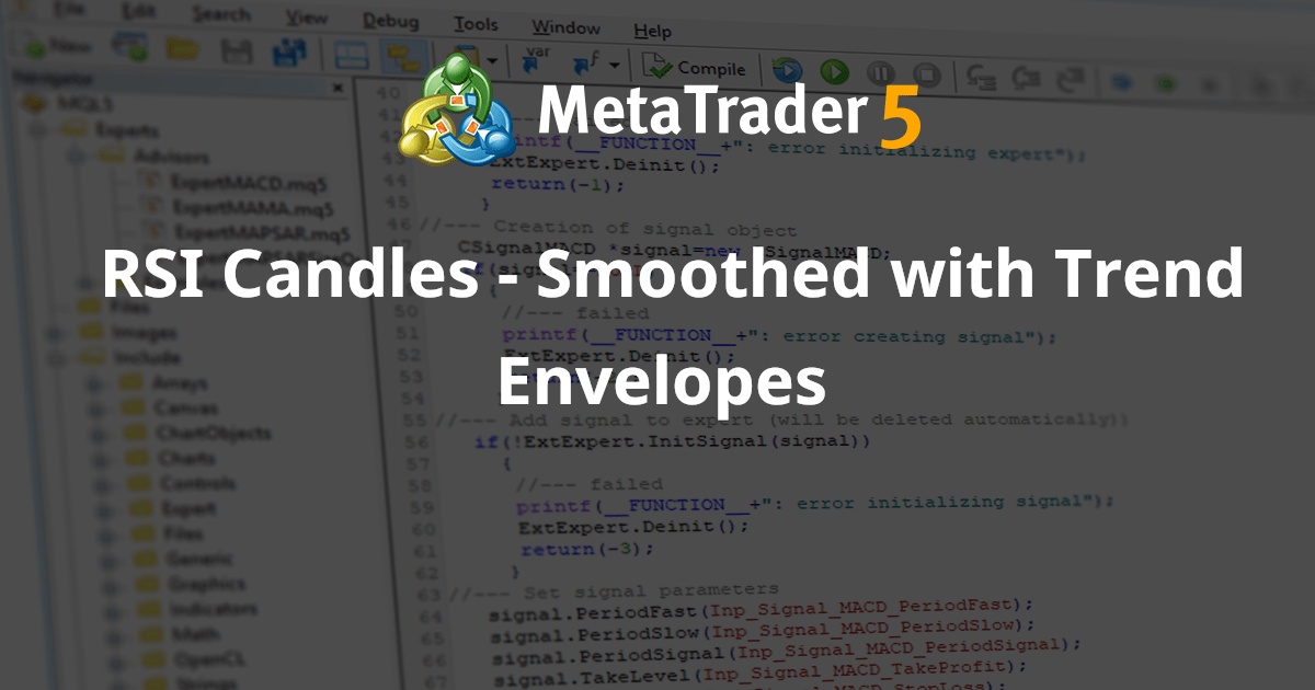 Free download of the 'RSI Сandles - Smoothed with Trend Envelopes ...