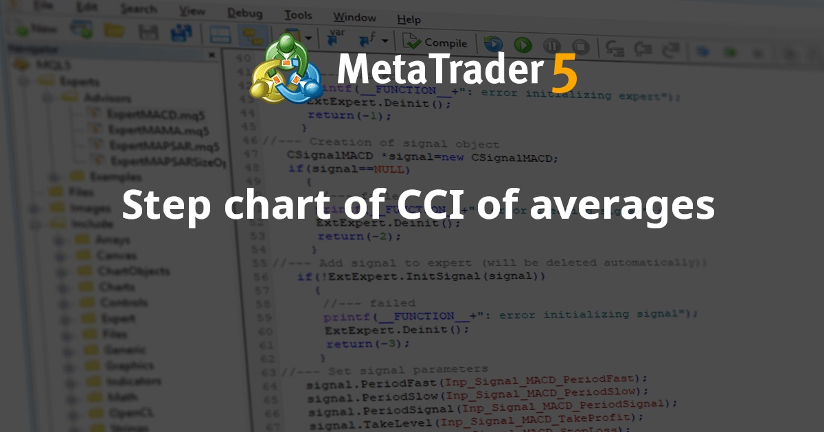 Free download of the 'Step chart of CCI of averages' indicator by 'mladen' for MetaTrader 5 in ...