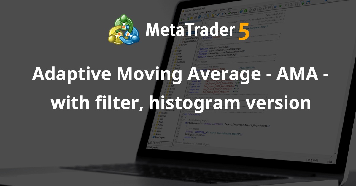 Free download of the 'Adaptive Moving Average - AMA - with filter, histogram version' indicator ...