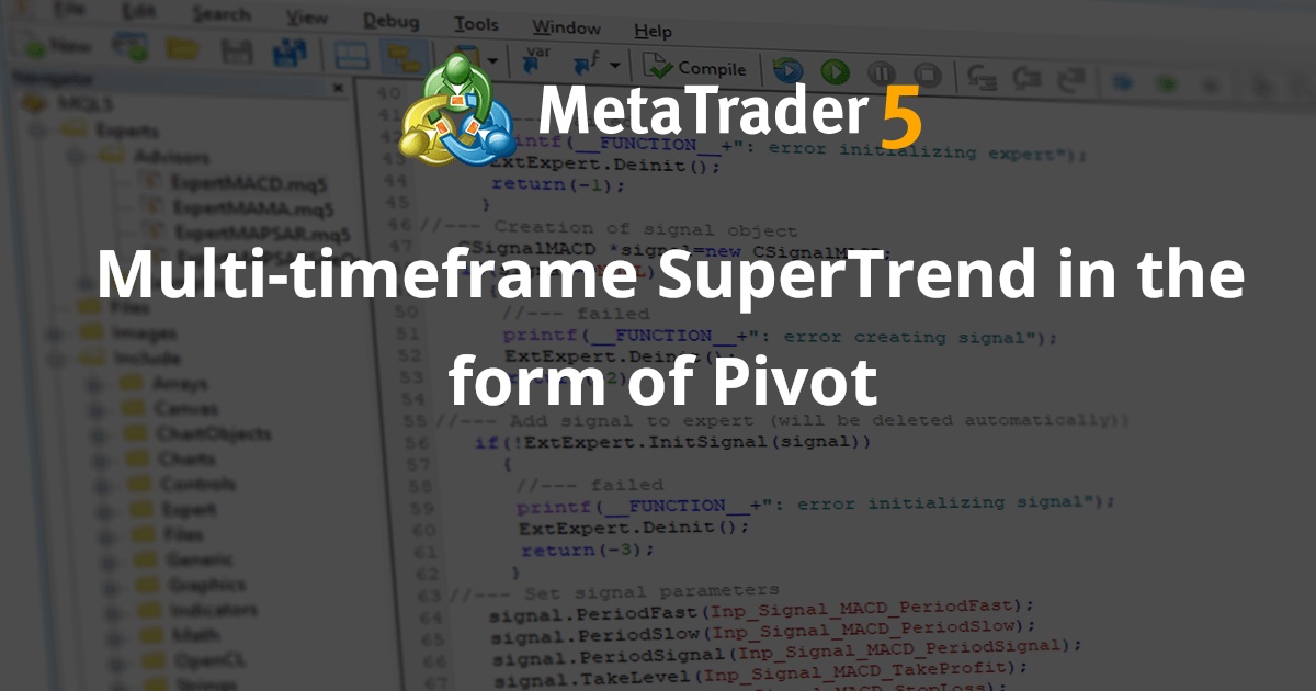 Free download of the 'Multi-timeframe SuperTrend in the form of Pivot' indicator by 'sanderz ...