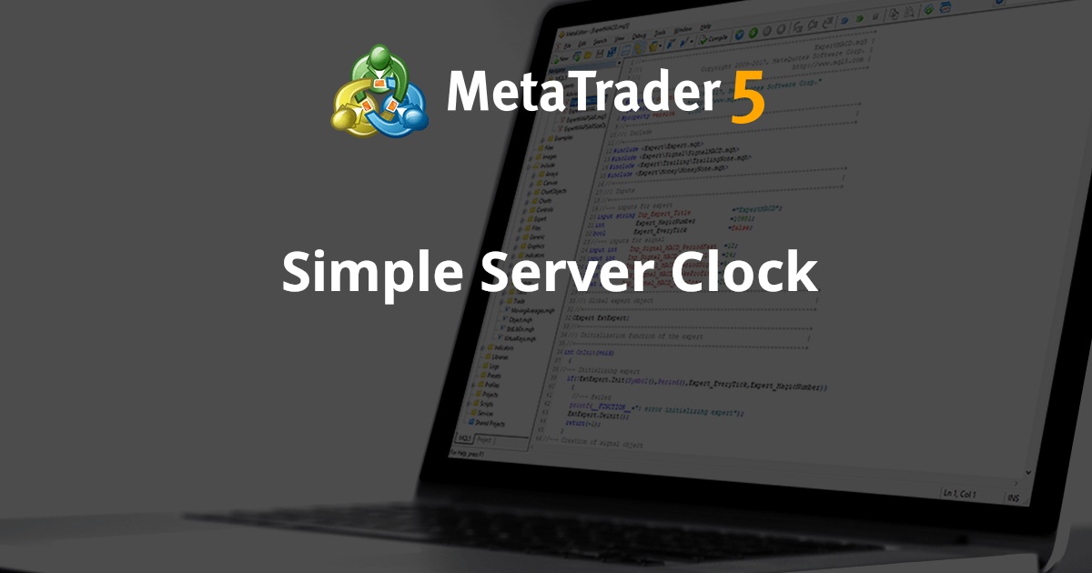 Free download of the 'Simple Server Clock' indicator by 'FJarabeck' for ...