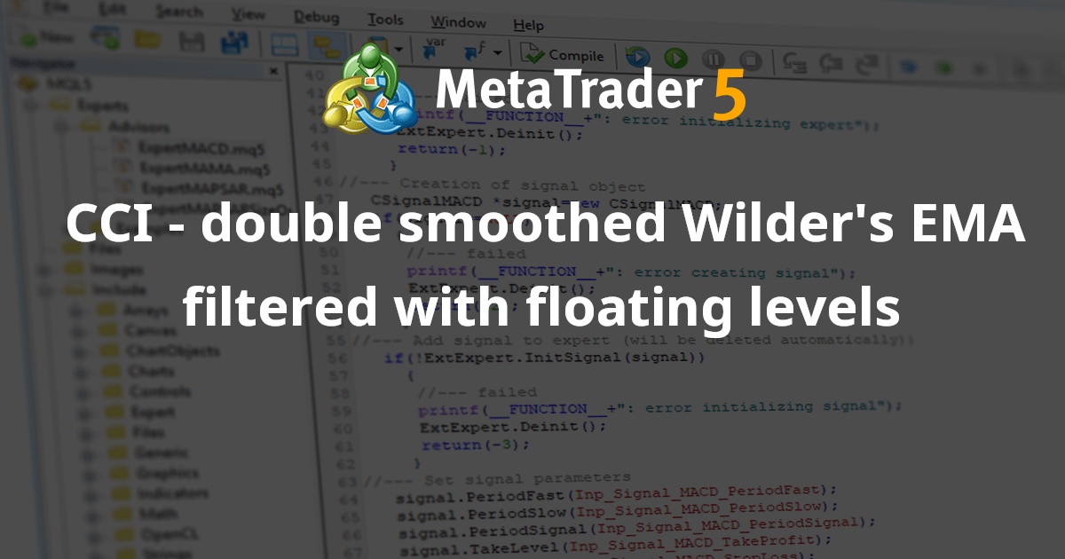 Free download of the 'CCI - double smoothed Wilder's EMA filtered with floating levels ...