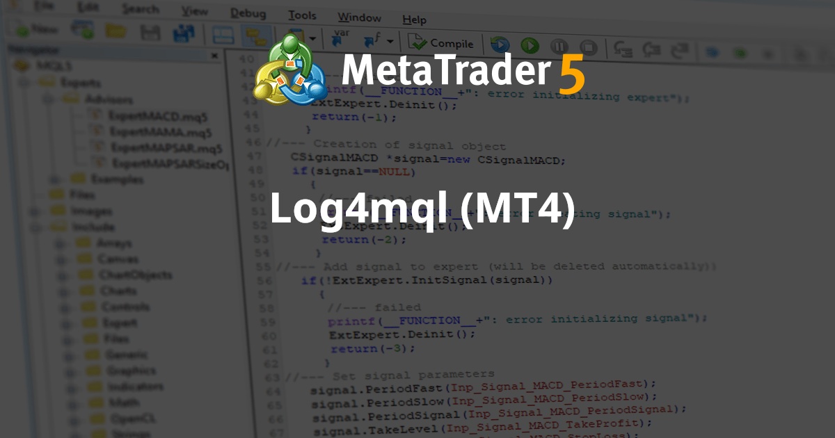 Free Download Of The Log4mql Mt4 Library By Lippmaje For Metatrader 4 In The Mql5 Code