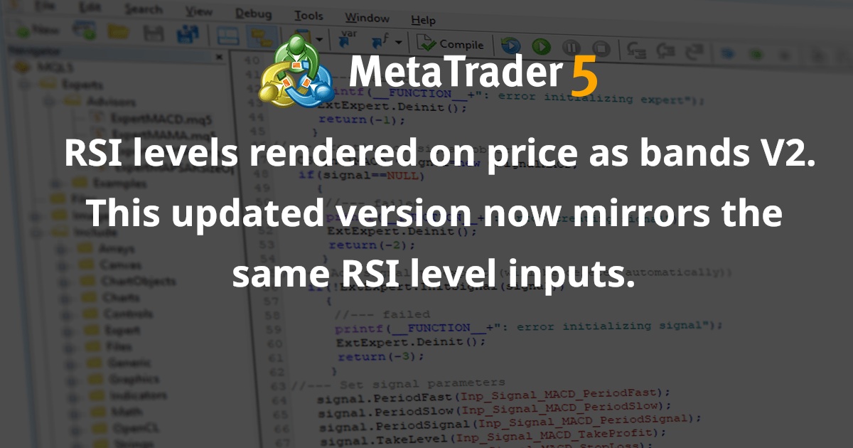 Free download of the 'RSI levels rendered on price as bands V2. This updated version now mirrors ...