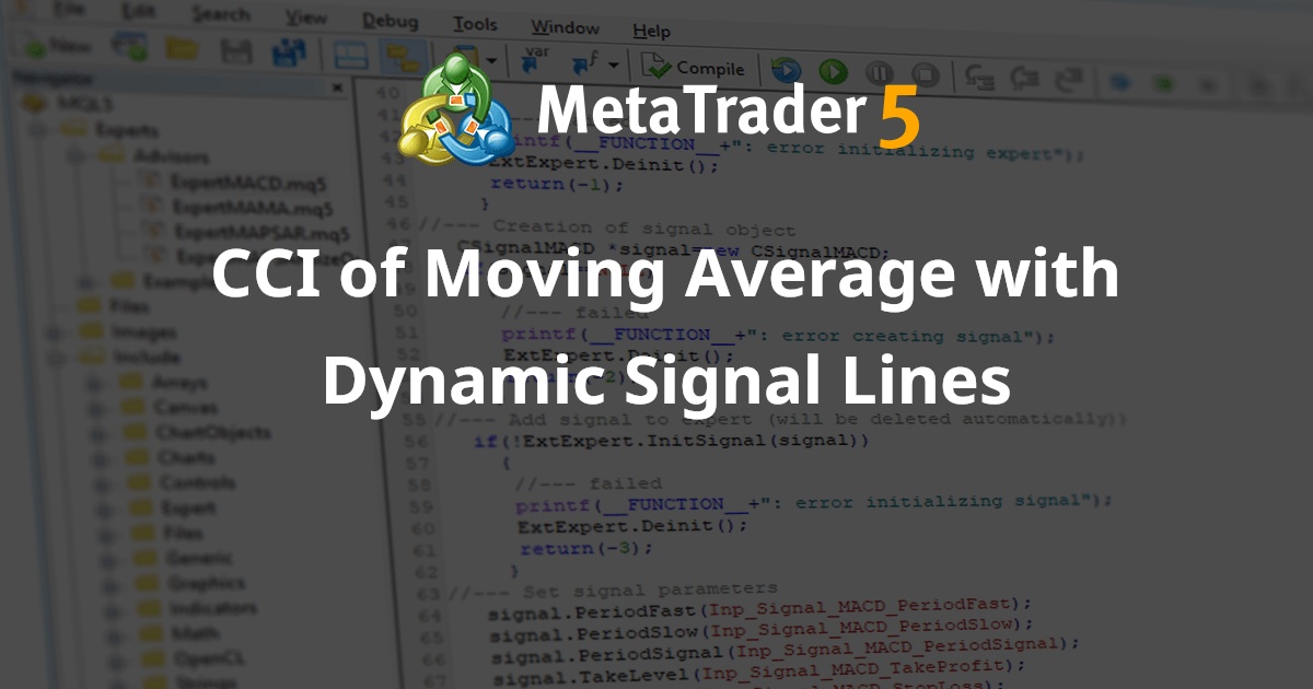 Free download of the 'CCI of Moving Average with Dynamic Signal Lines' indicator by 'maximo' for ...