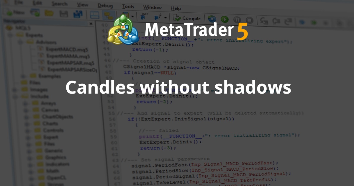 Free download of the 'Candles without shadows' indicator by 'barabashkakvn' for MetaTrader 5 in ...