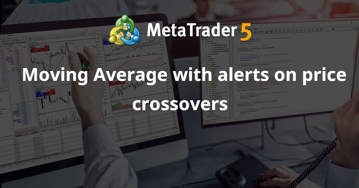 Free download of the 'Moving Average with alerts on price crossovers' indicator by 'phade' for ...