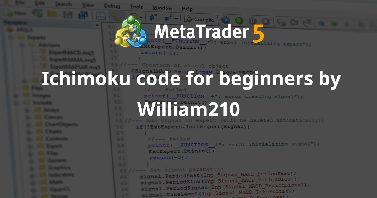Free download of the 'Ichimoku code for beginners by William210' indicator by 'William210' for ...