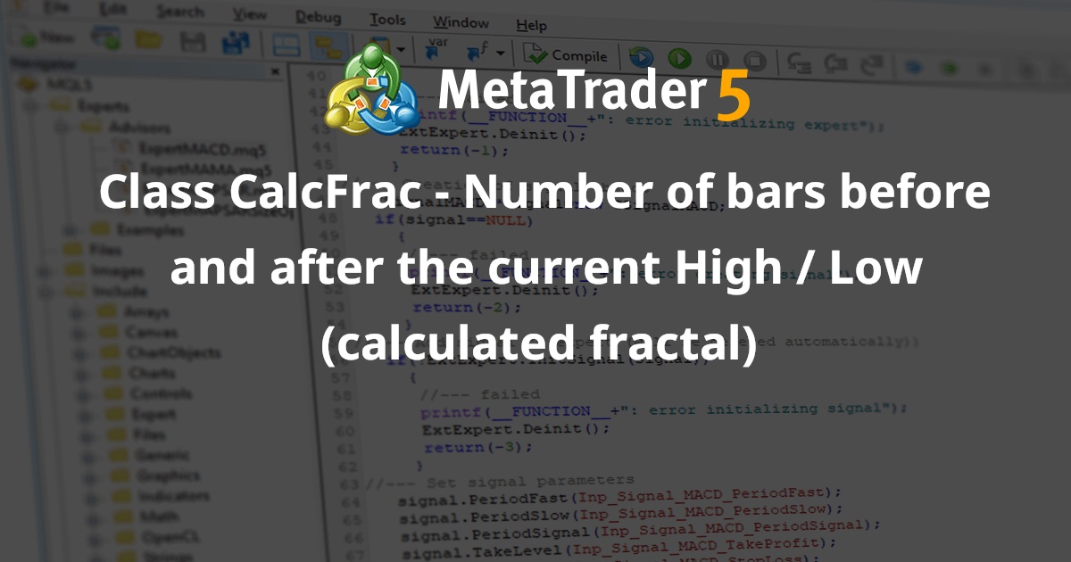 Free download of the 'Class CalcFrac - Number of bars before and after the current High / Low ...