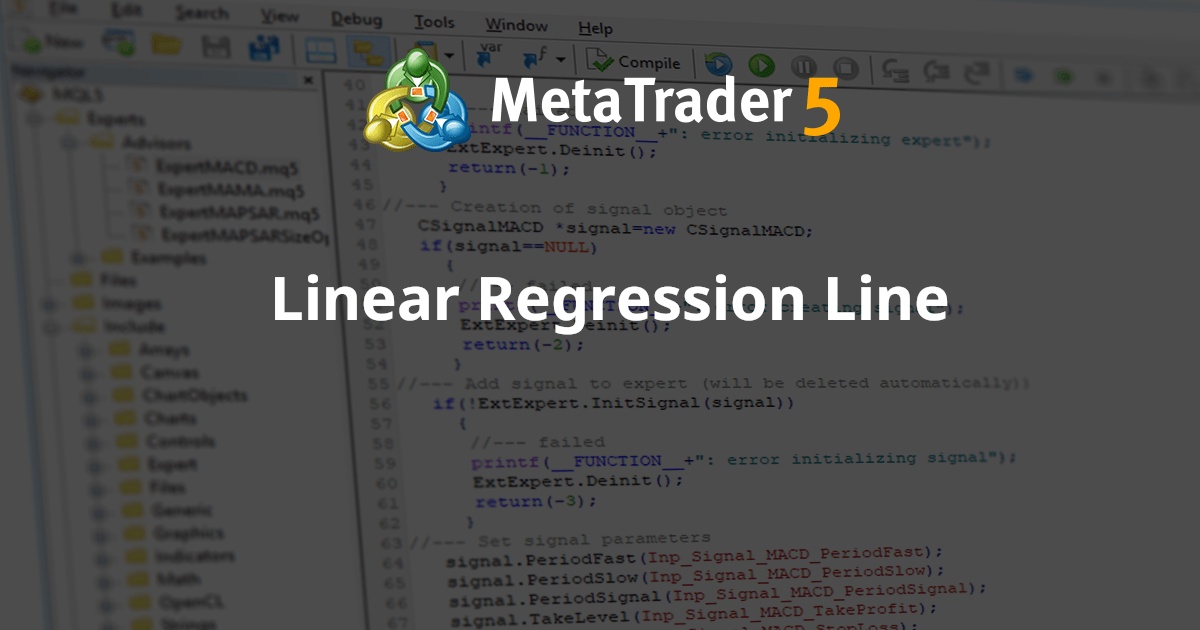 Free Download Of The Linear Regression Line Indicator By Scriptor