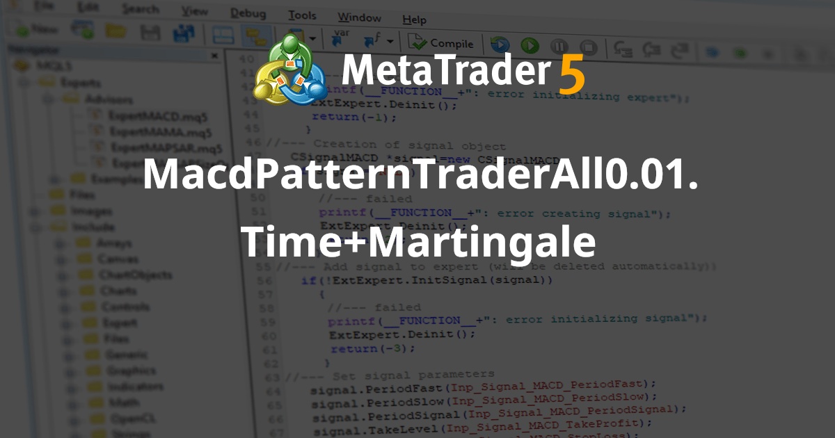 Free download of the 'MacdPatternTraderAll0.01. Time+Martingale' expert by 'fortrader.ru' for ...