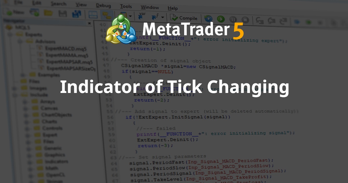 Free download of the 'Indicator of Tick Changing' indicator by 'satop' for MetaTrader 4 in the ...