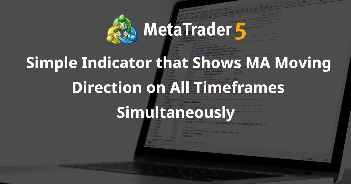 Free download of the 'Simple Indicator that Shows MA Moving Direction ...