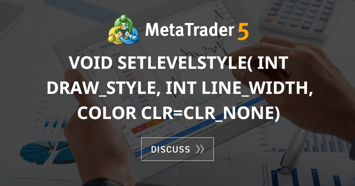 Void Setlevelstyle Int Drawstyle Int Linewidth Color Clrclrnone Indices Mql4 And