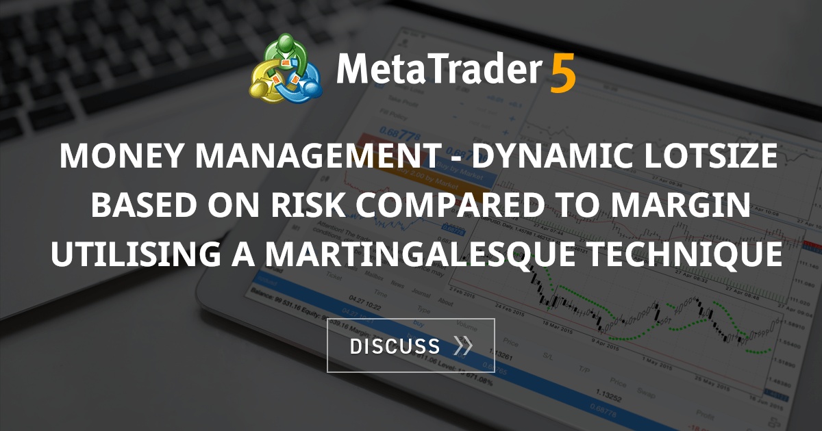Money management - Dynamic lotsize based on risk compared to margin utilising a martingalesque ...