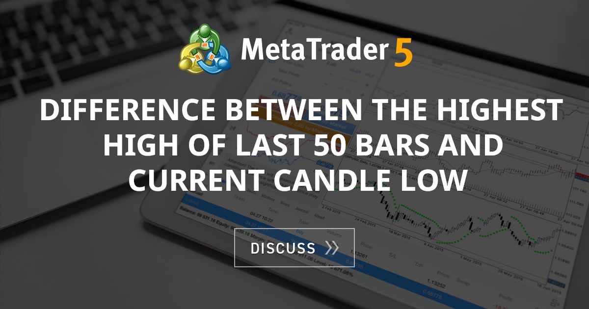 Difference between the Highest High of last 50 bars and Current candle Low - MT4 - MQL4 and ...