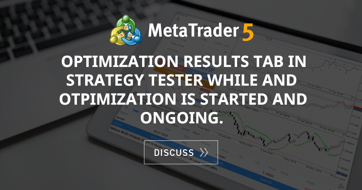 Optimization Results Tab In Strategy Tester While And Otpimization Is Started And Ongoing