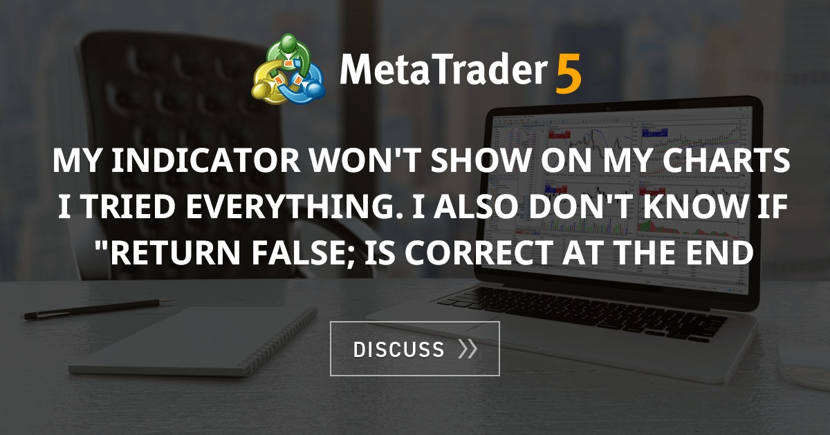 My Indicator Wont Show On My Charts I Tried Everything I Also Dont Know If Return False Is 