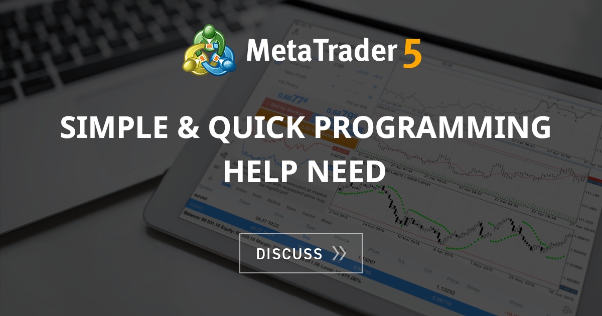 Simple & Quick Programming Help need - Indexes - General - MQL5 programming forum