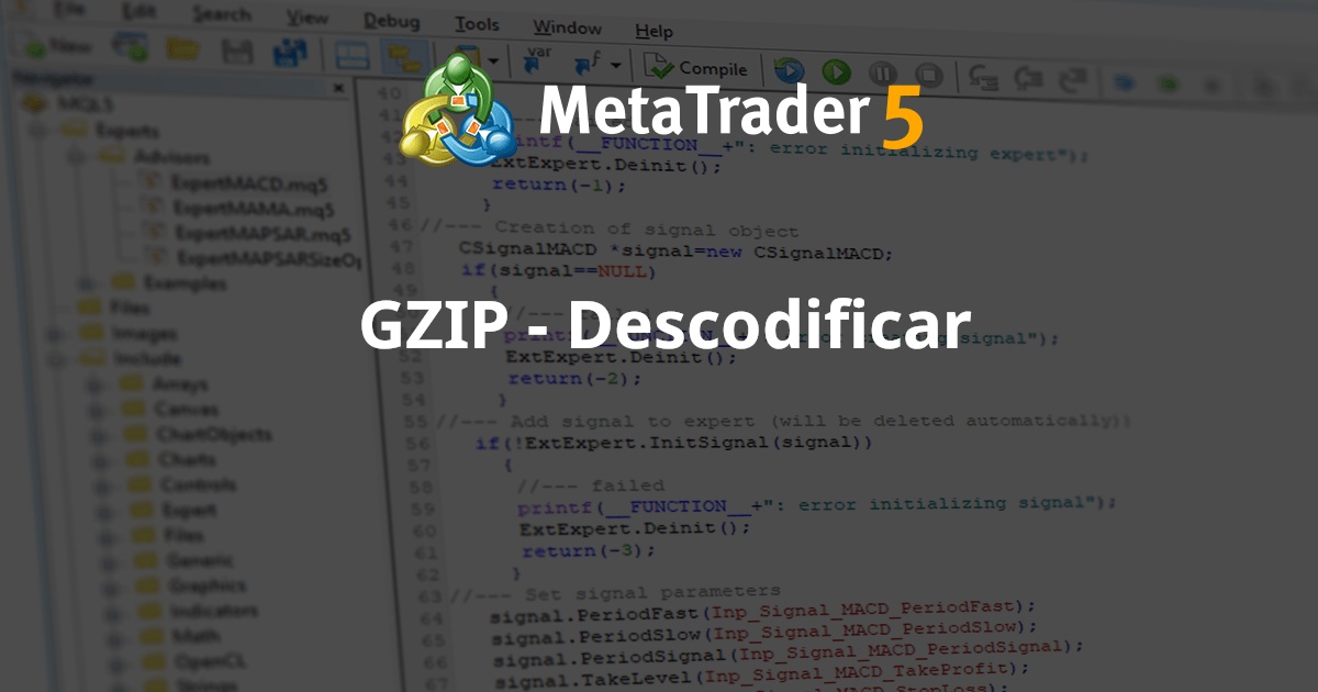 Descargar gratis la librería 'GZIP - Descodificar' de 'elibrarius' para MetaTrader 5 en MQL5 ...
