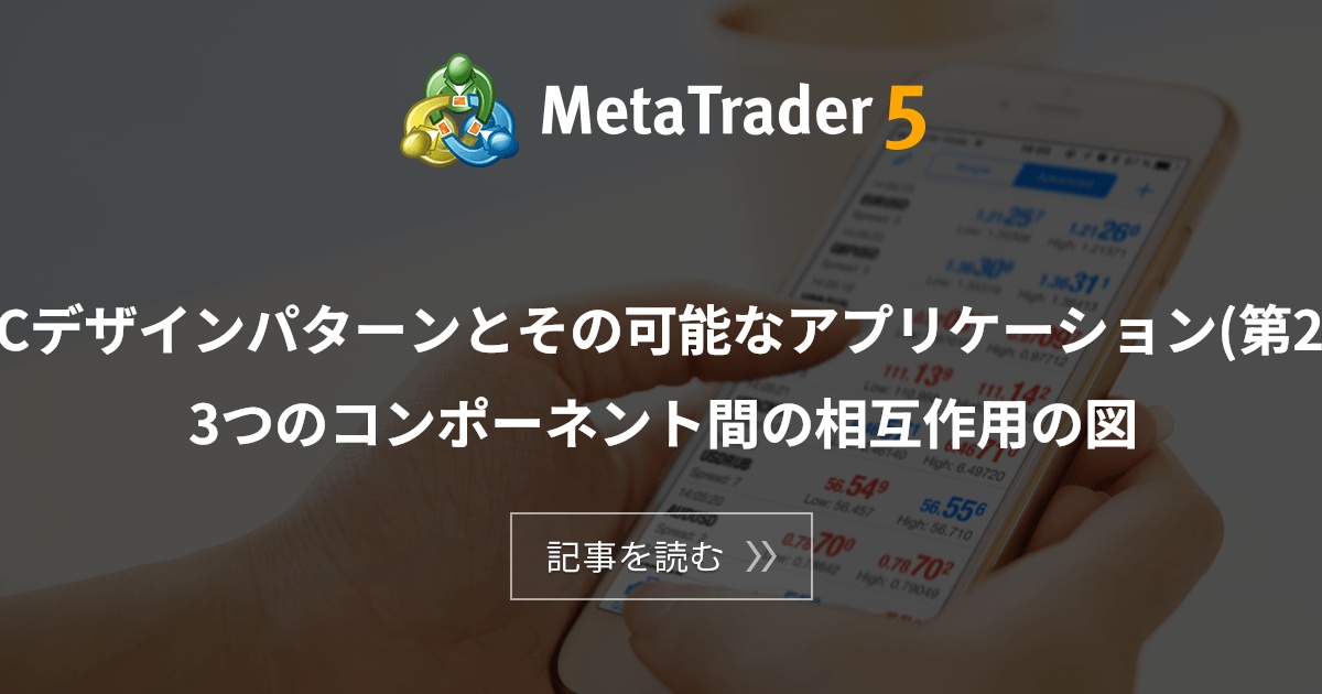 MVCデザインパターンとその可能なアプリケーション(第2部): 3つのコンポーネント間の相互作用の図 - MQL5記事