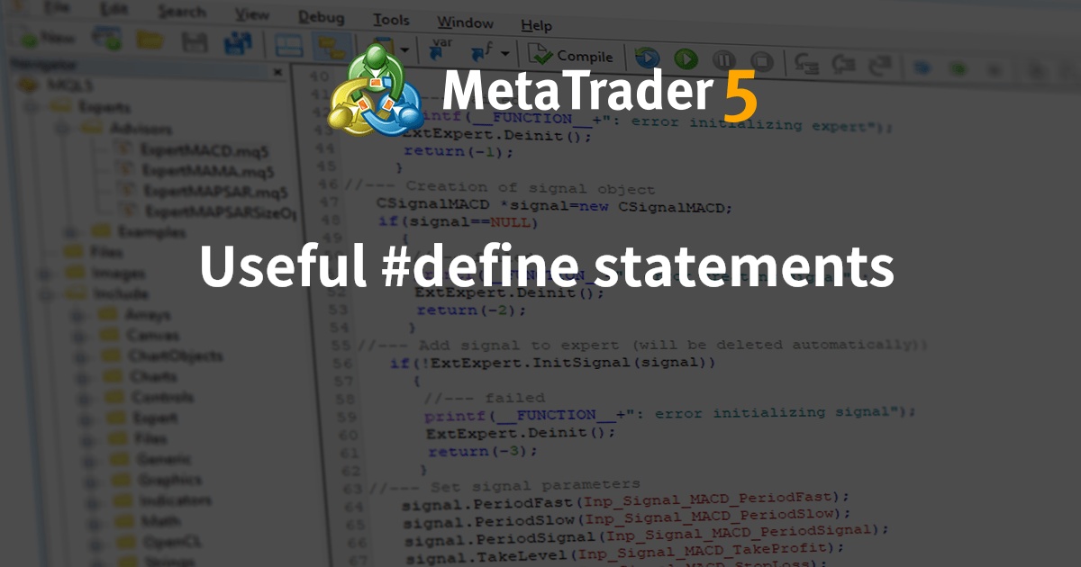 MQL5コードベースの中のMetaTrader 5の「better.trader」によるスクリプト「Useful #define ...