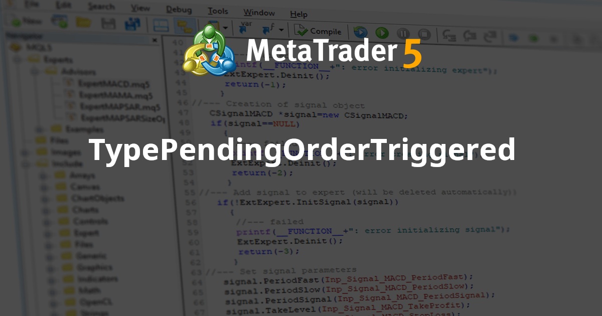 MQL5 Code Base에서 'barabashkakvn'이(가) 제작한 MetaTrader 5용 지표 TypePendingOrderTriggered 무료 다운로드 ...