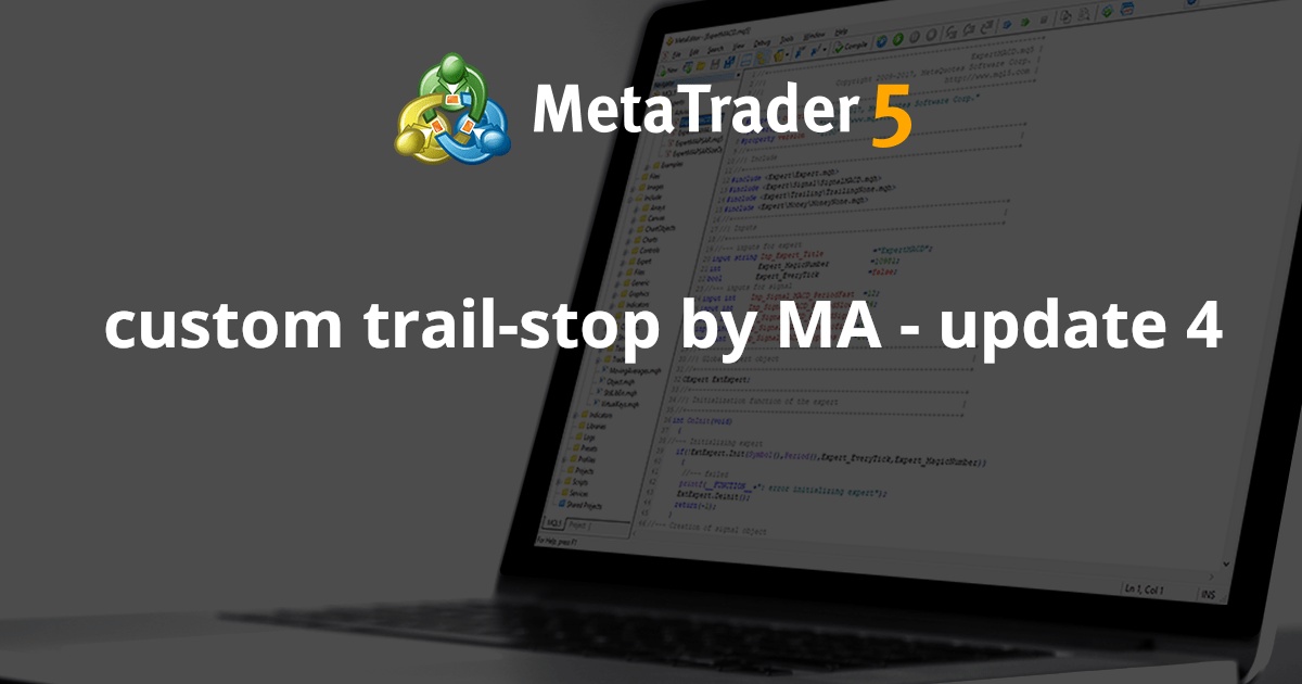 Mql5 Code Base에서 Scur이가 제작한 Metatrader 5용 지표 Custom Trail Stop By 