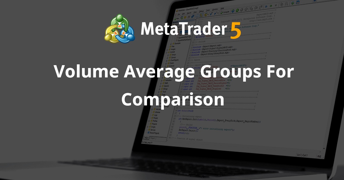 Mql5 Code Base에서 Topwavetrading이가 제작한 Metatrader 5용 스크립트 Volume Average Groups For
