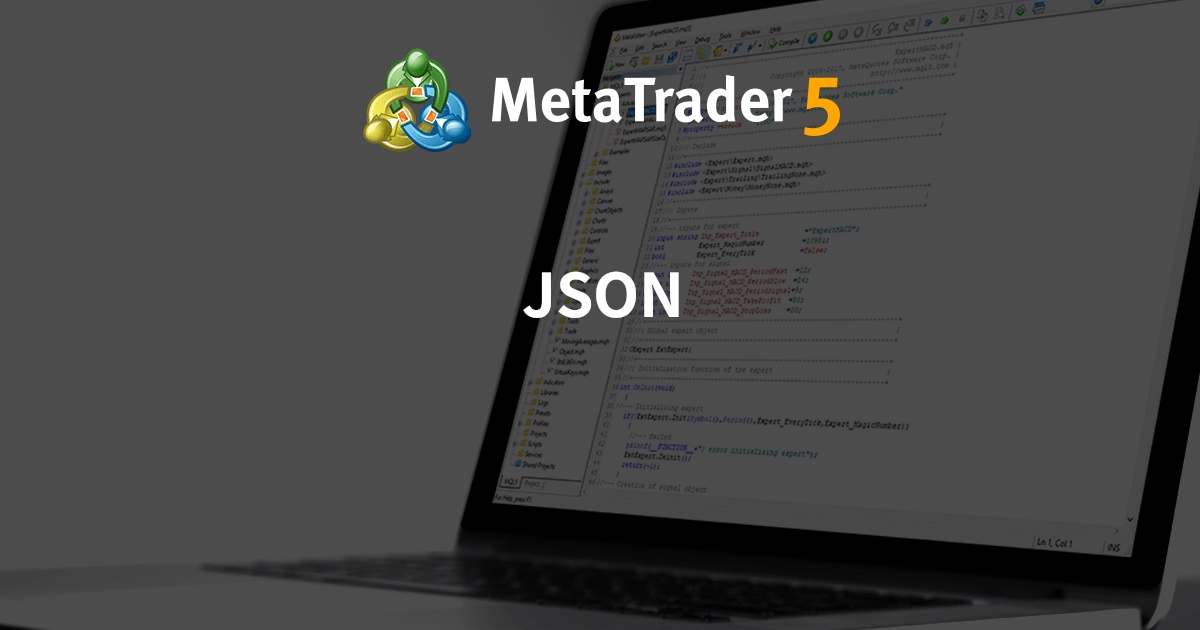 Mql5 Code Base에서 Senails이가 제작한 Metatrader 5용 라이브러리 Json 무료 다운로드