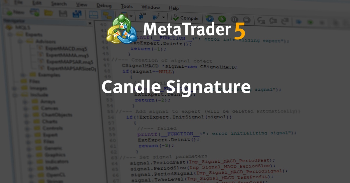 Baixar grátis o script 'Candle Signature' de 'rajeshnait' para MetaTrader 5 no Code Base MQL5 ...