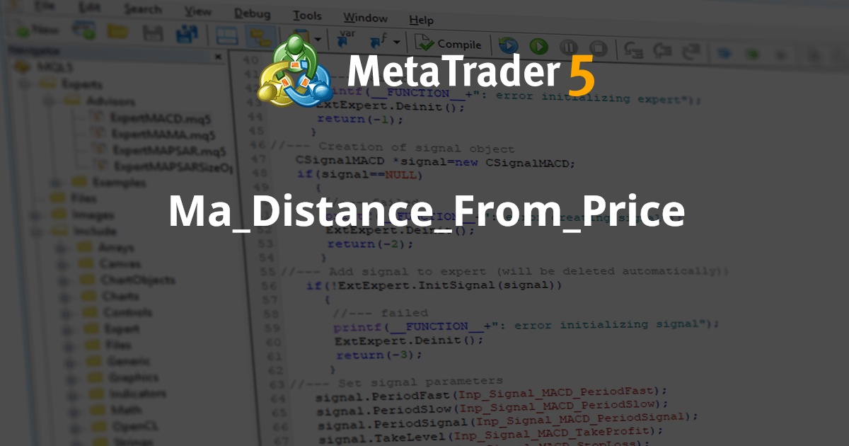 Скачать бесплатно индикатор 'Ma_Distance_From_Price' от 'GODZILLA' для ...