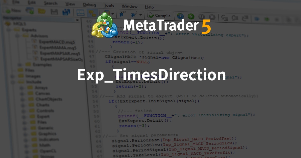 在MQL5代码库免费下载MetaTrader 5的'Exp_TimesDirection' ('GODZILLA')EA, 2017.02.06